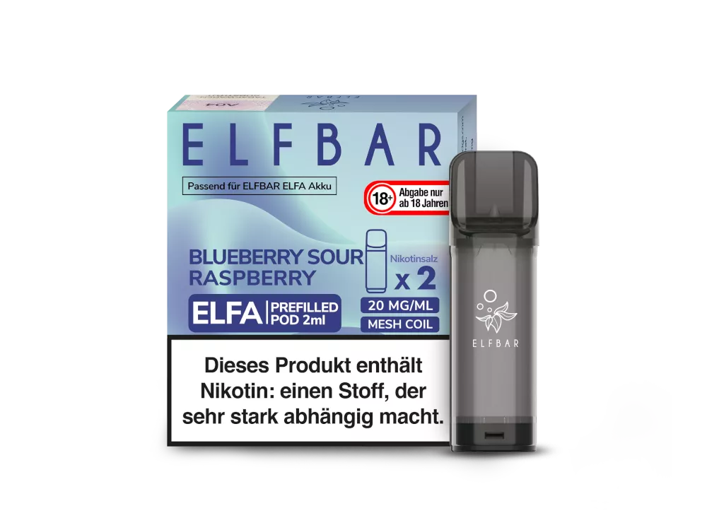 ELF Bar - ELFA Blueberry Sour Raspberry Pod 20mg/ml | Alpha Steam ...
