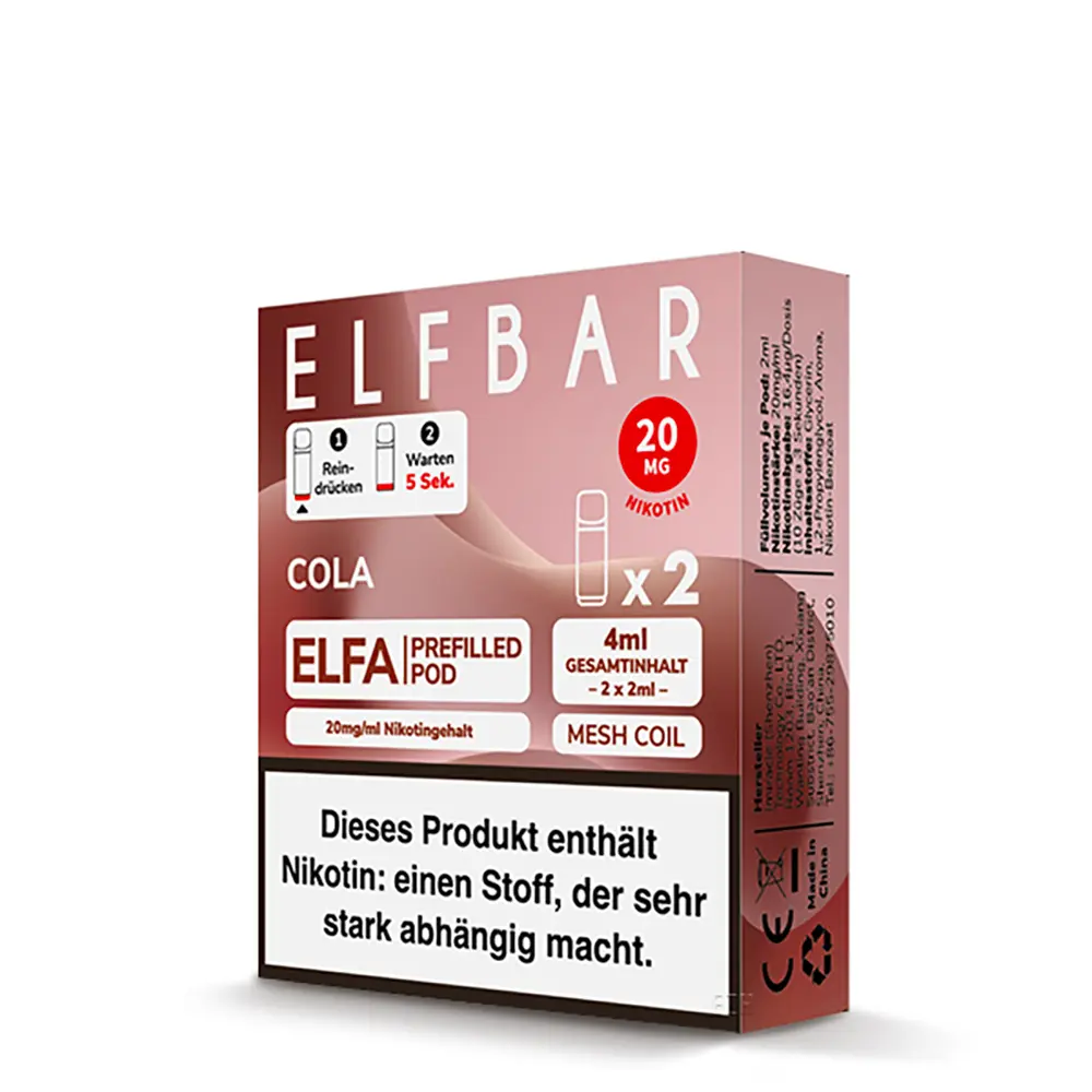ELF Bar - ELFA Cola Pod 20mg/ml | Alpha Steam Online Vape Shop