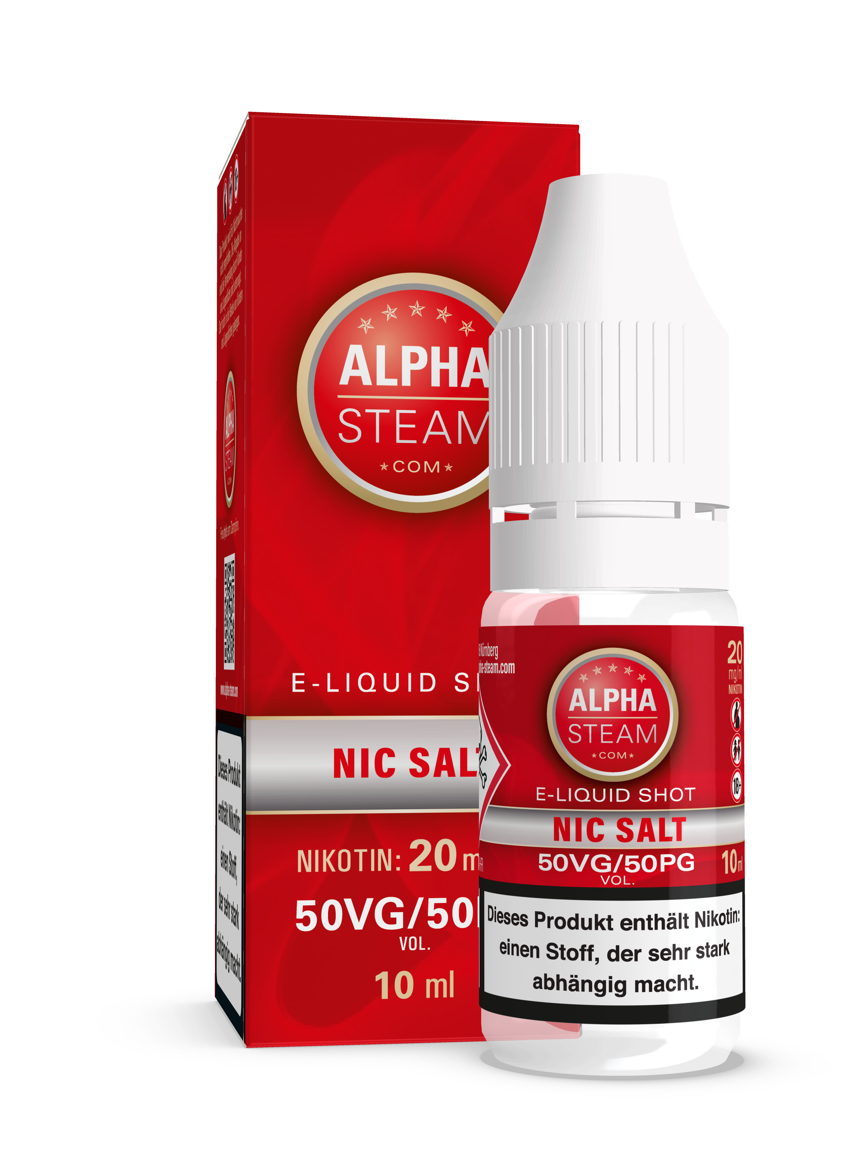 Alpha Steam - Nic Salt Shot 50/50 10ml 20mg/ml