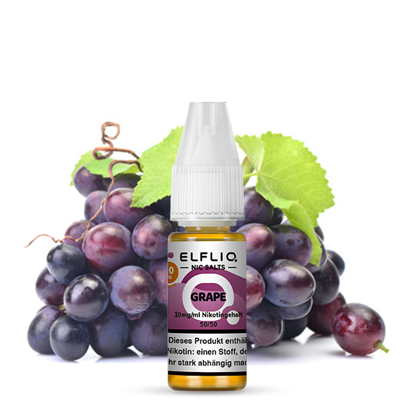 Elfliq by Elfbar Nic Salt - Grape Liquid 10ml | Alpha Steam Online Vape ...